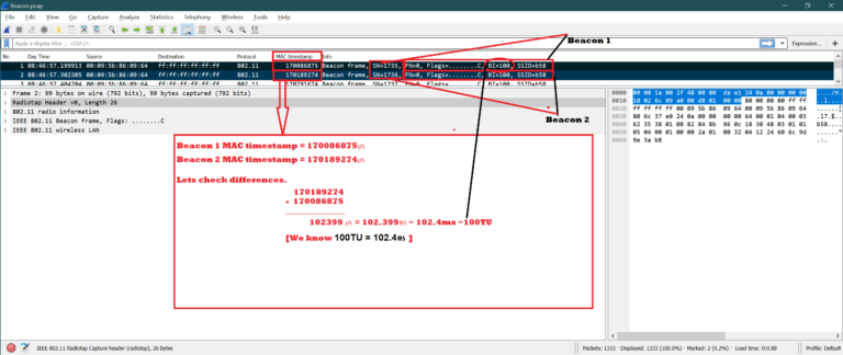 Beacon Frame Analysis – Wi-Fi and Wired Network