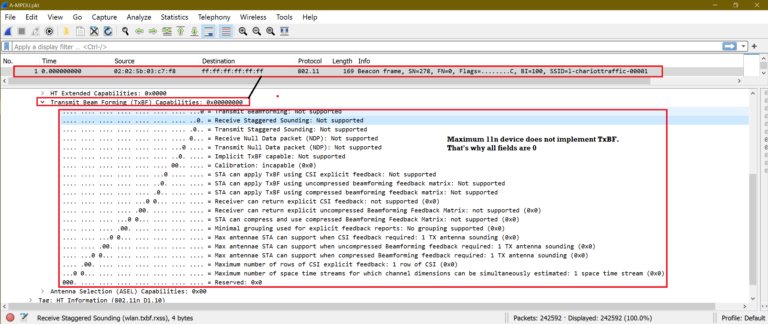 11n Beacon frame analysis using Wireshark – Wi-Fi and Wired Network