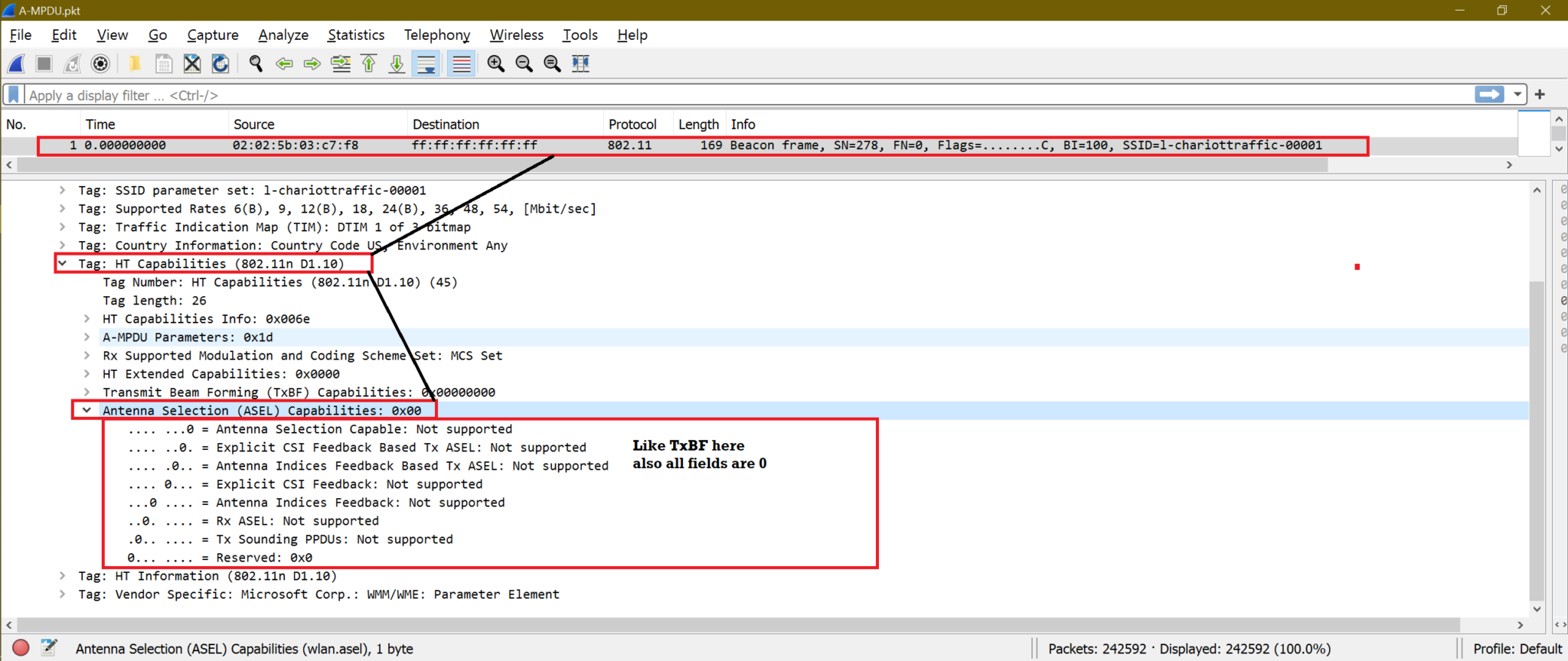 11n Beacon frame analysis using Wireshark – Wi-Fi and Wired Network